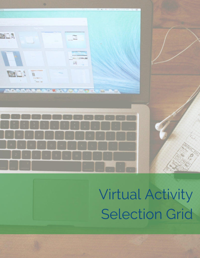 Virtual Activity Selection Grid - Cindy Huggett