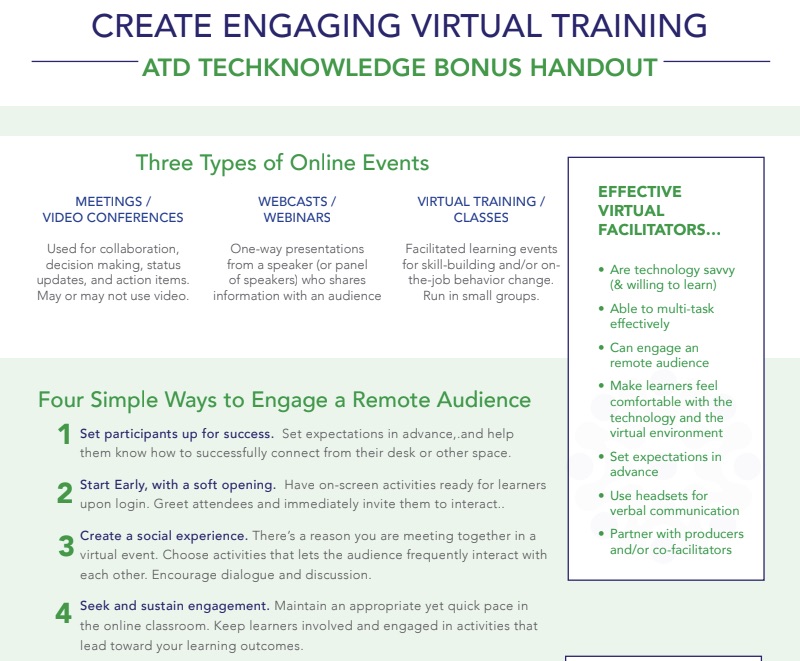 Create Engaging Virtual Training - Cindy Huggett