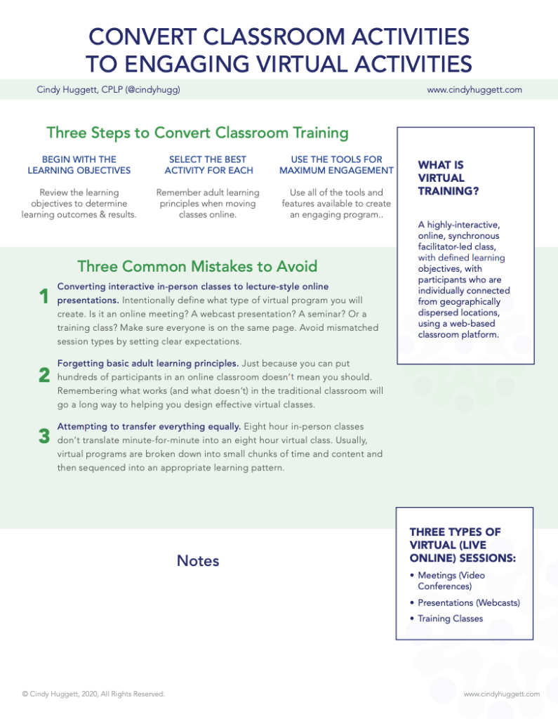 Convert Classroom Activities to Engaging Virtual Activities - Cindy Huggett