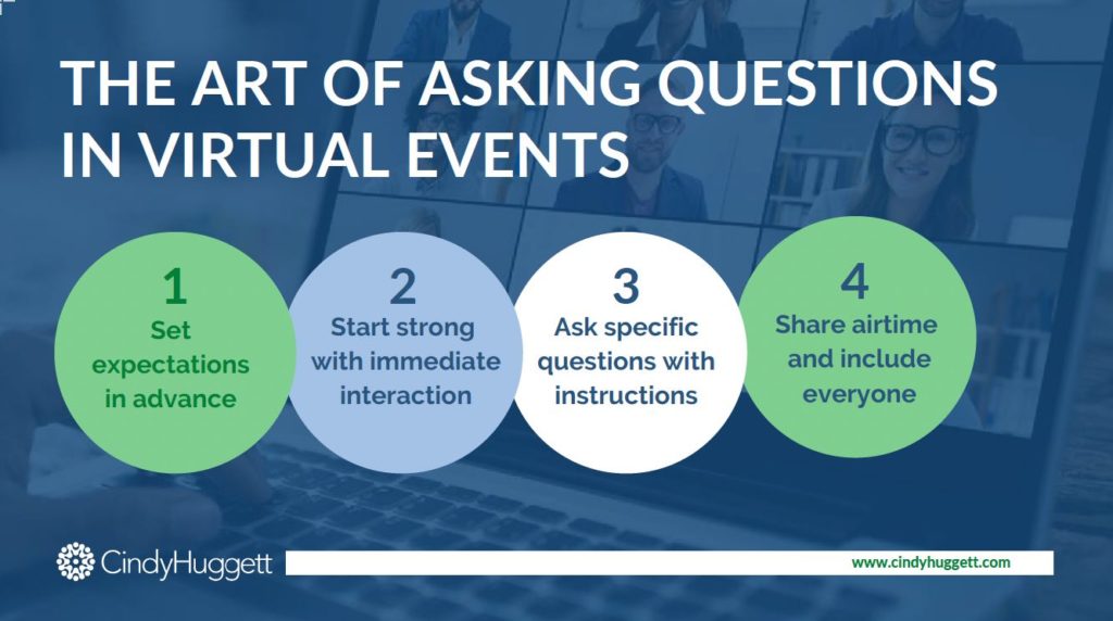 Asking Questions in Virtual Events - Cindy Huggett
